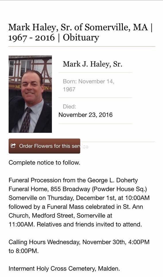 Somerville Remembering Mark Haley Sr. | The Somerville/Medford News Weekly