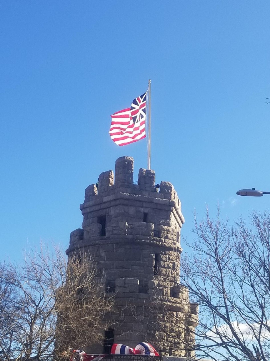 Somerville Annual Grand Union Flag Raising on Prospect Hill, January 1 ...
