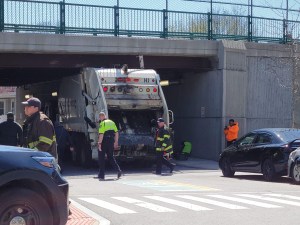 Garbage Truck Stuck Under Somerville Bridge | The Somerville/Medford ...