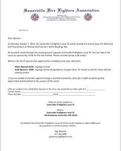 Somerville Firefighters Local 76 will be hosting the annual Davy Fitz ...